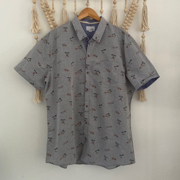 Craft + Flow | Shirts | Craft Flow Mens Chambray Shirt Tropical Cabana ...